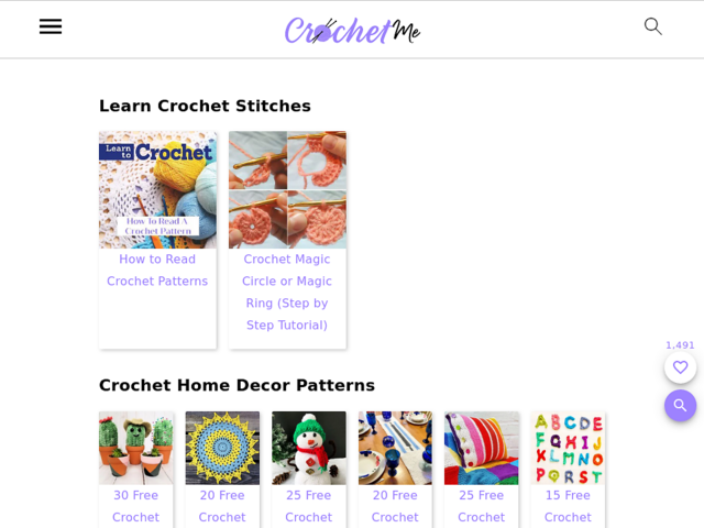 Ravelry: Crochet Me Website - patterns