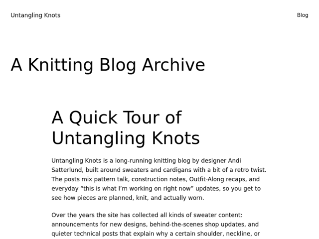 Ravelry: Untangling Knots - patterns