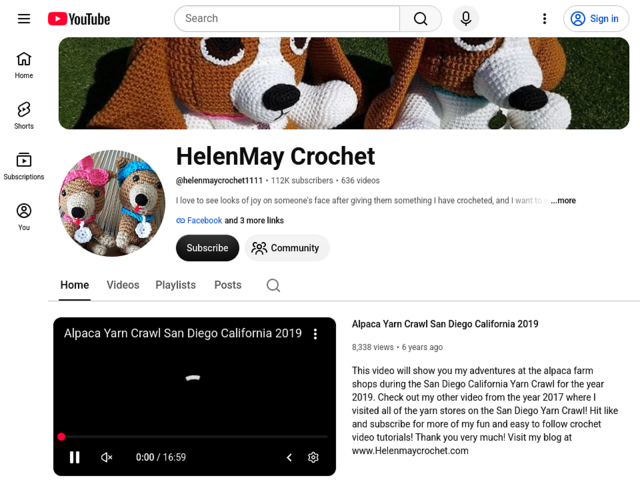 Ravelry: Helenmay Crochet You Tube Channel - patterns