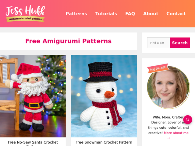 Ravelry: Jess Huff website - patterns