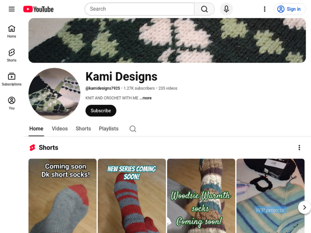 Ravelry: Kami Designs on YouTube - patterns